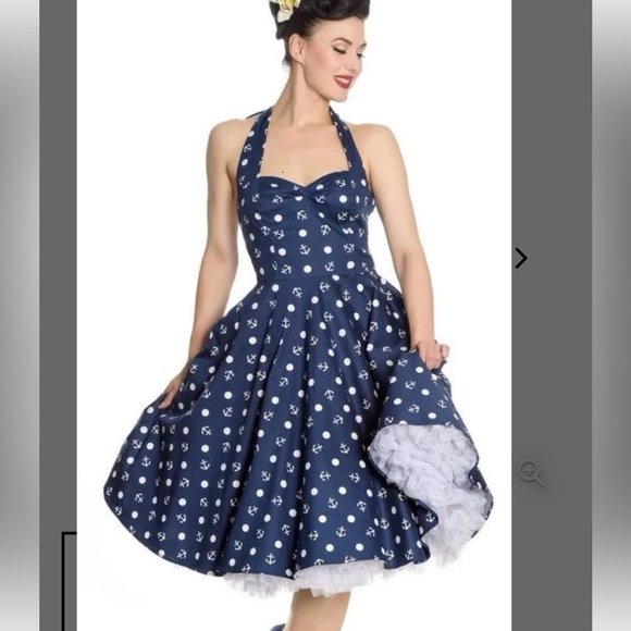 torrid | Dresses | Hell Bunny Vixen Anchor Marina Sailor Halter Pin Up ...